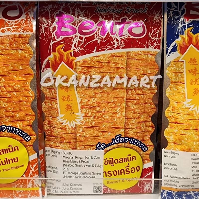 Jual Bento Seafood Snack Original | Sweet & Spicy | Hot & Spicy 20gr ...