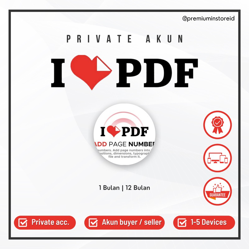 Jual I love pdf premium 1 & 12 Bulan (full garansi) | Shopee Indonesia