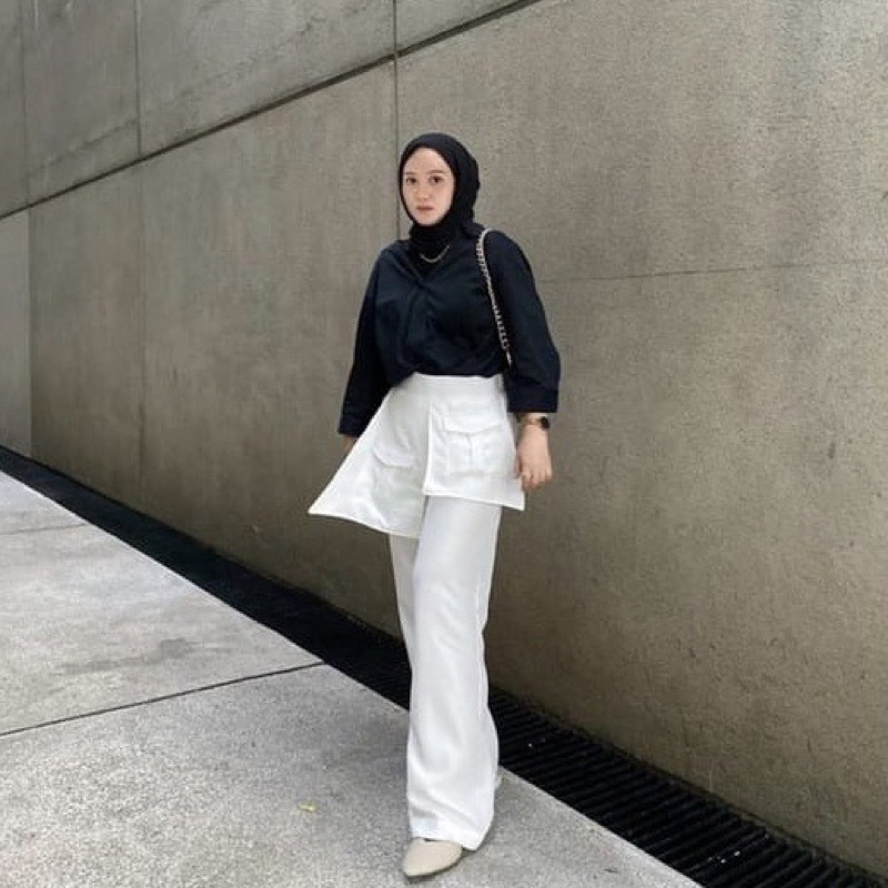 Jual KULOT BESS PALAZO POCKET PANTS HIGHWAIST POCKET PANTS CELANA KULOT ...