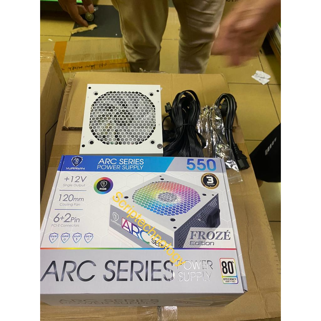 Jual Power Supply 550W ARC White Series Vurrion PSU Gaming 550 Watt ...