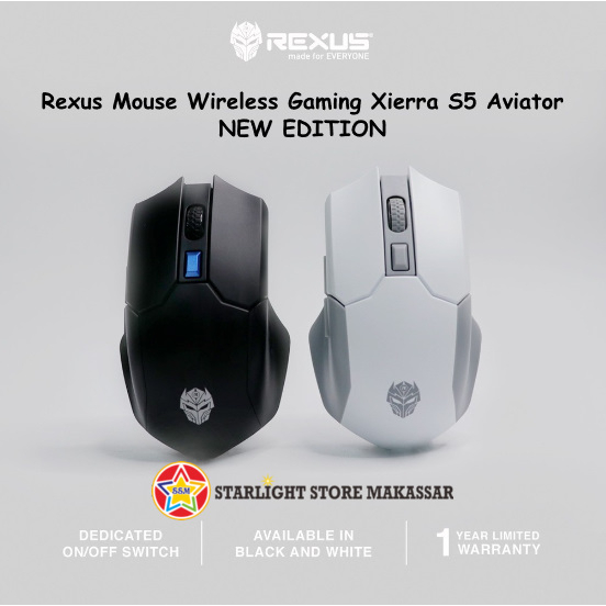 Jual Rexus Mouse Wireless Gaming Xierra S5 Aviator NEW EDITION | Shopee ...