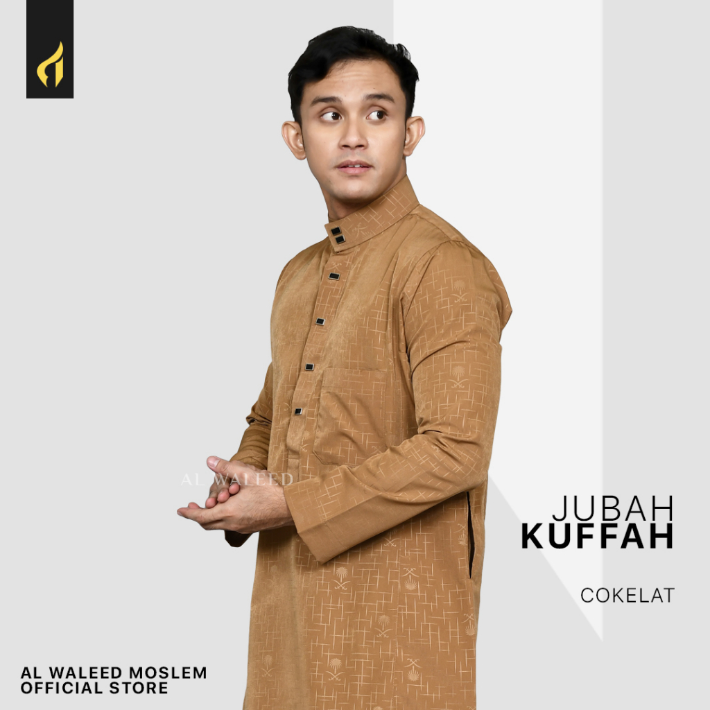 Jual Al waleed moslem jubah Kuffah lengan panjang oblong warna putih ...