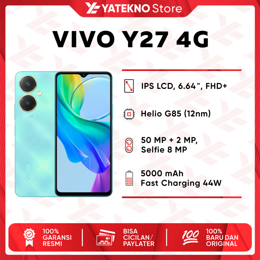Jual (ORIGINAL) Vivo Y27 6/128GB GARANSI RESMI ~ NEW | Shopee Indonesia