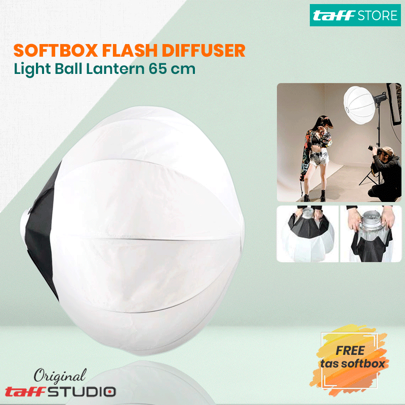 Jual Softbox Lighting Studio Flash Diffuser Light Ball Lantern 65 cm ...