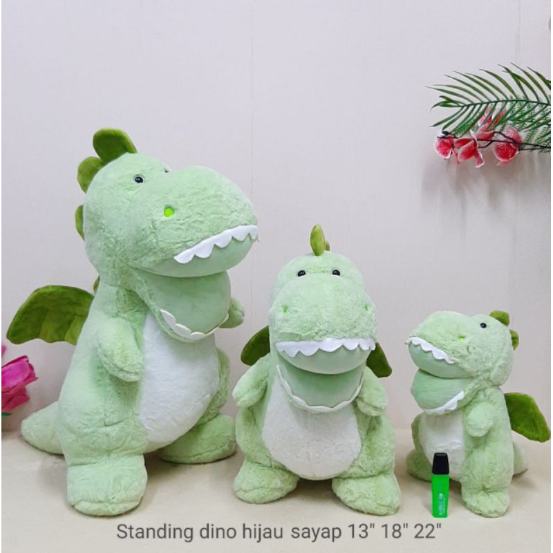 Jual Boneka Dino Hijau Sayap Size 32cm/13"/boneka animal/boneka ...