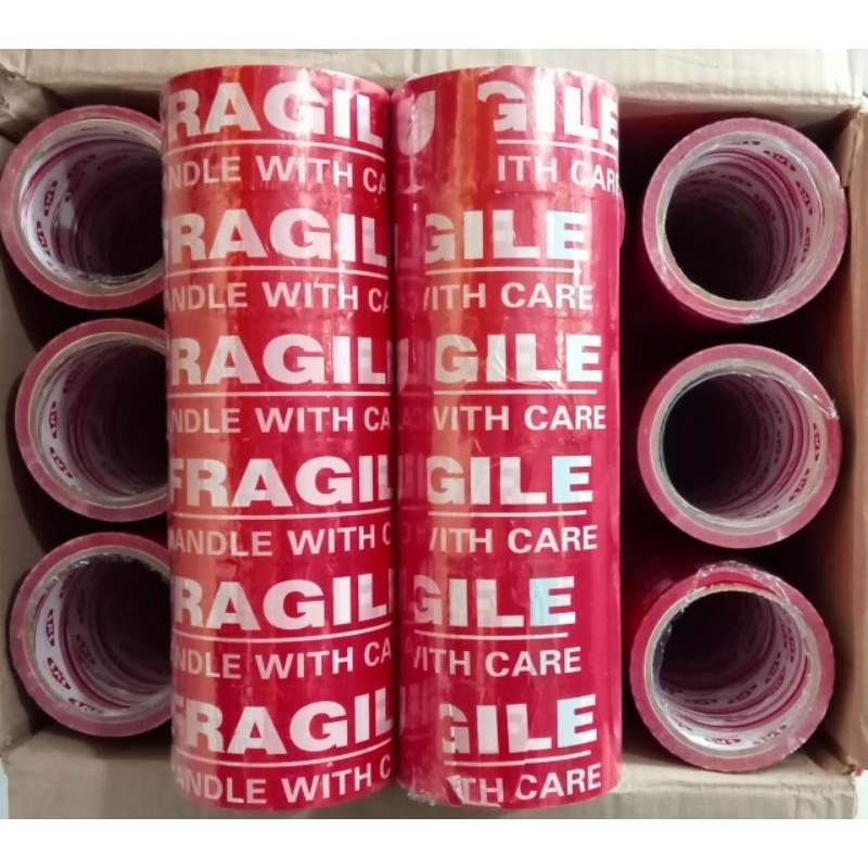 Jual lakban fragile merah ® MK | Shopee Indonesia