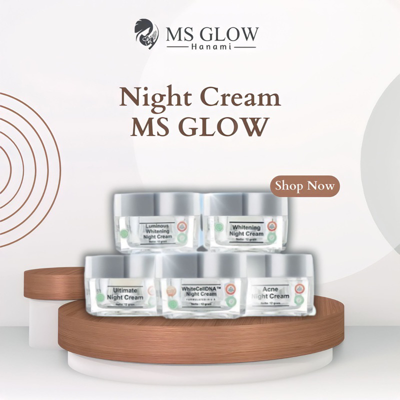 Jual MS GLOW - NIGHT CREAM - 12 GR ORIGINAL | Shopee Indonesia