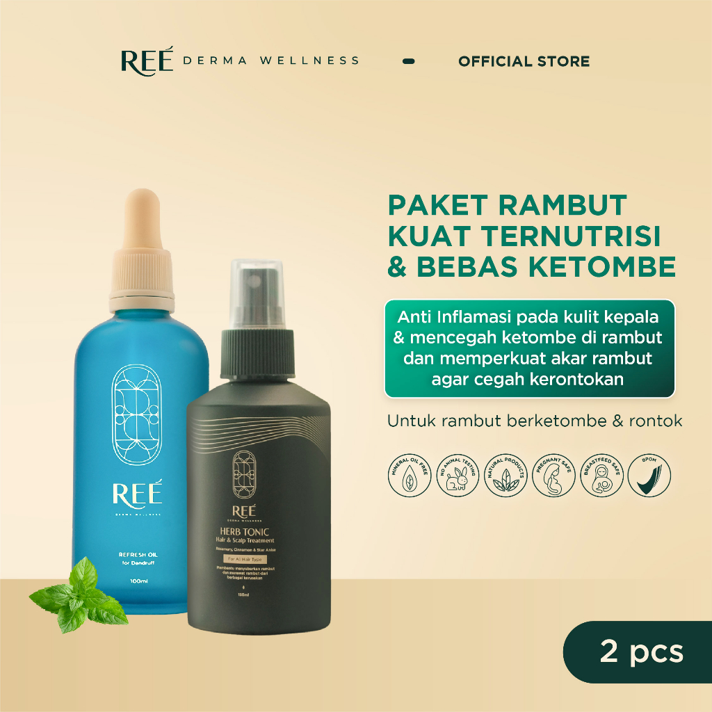 Jual Ree Derma Wellness - Bundle Special Price - Hair Oil Refresh 100ML ...