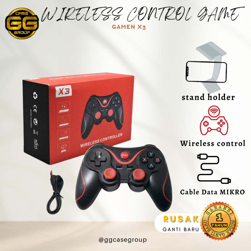 Jual GAME CONTROLLER GAMEPAD X3 // STICK ANDROID X3 WIRELESS CONTROLLER | Shopee Indonesia