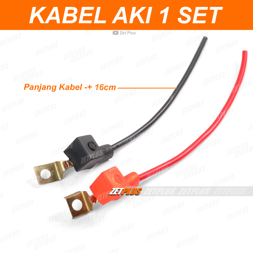 Jual 1 SET KABEL AKI MOTOR-ATV-UNIVERSAL /terminal accu battery/skun ...