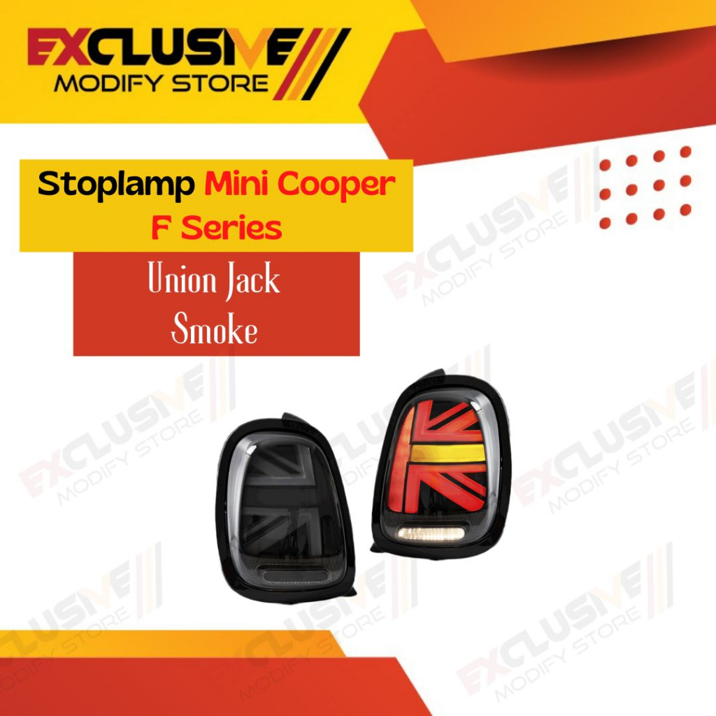 Jual STOPLAMP UNION JACK F SERIES MINI COOPER SMOKE LIST BLACK F55 F56 ...