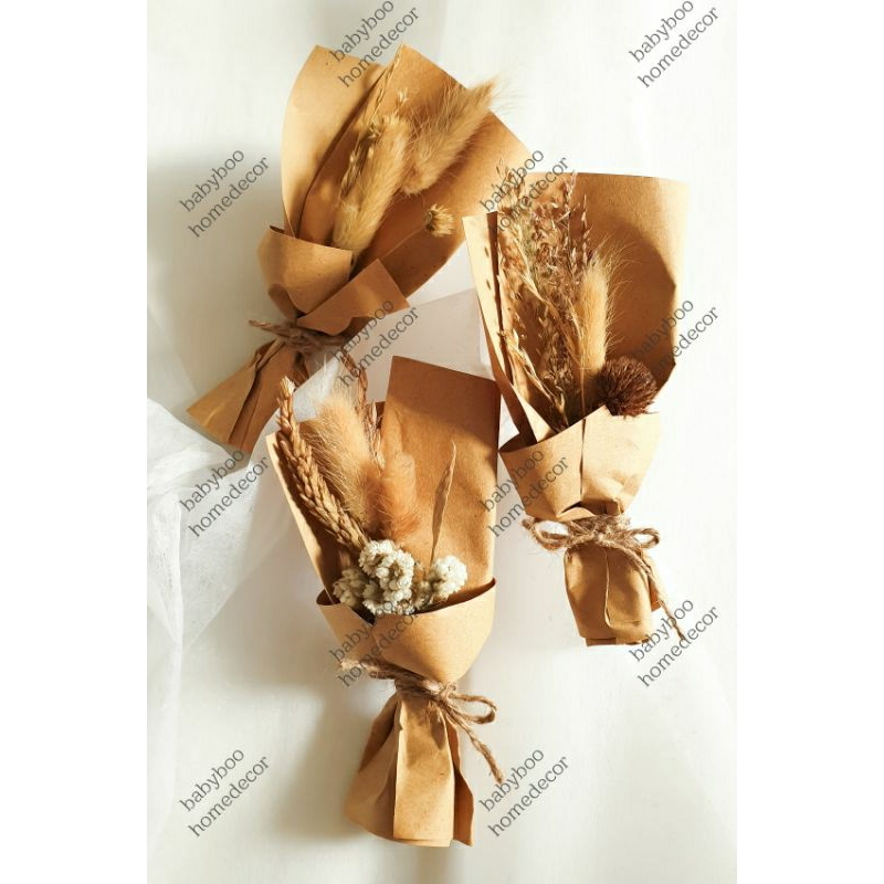 Jual Buket bunga kering mini 15cm random dried flower bouquet | Shopee ...