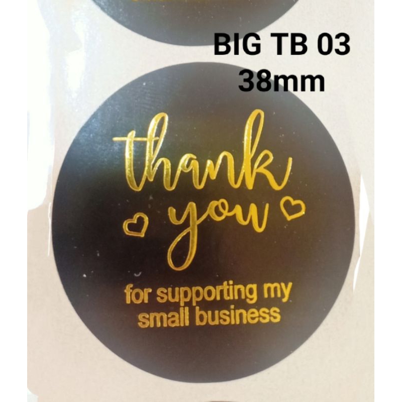 Jual 100pcs Sticker Label Bulat Thank you 38mm | Shopee Indonesia