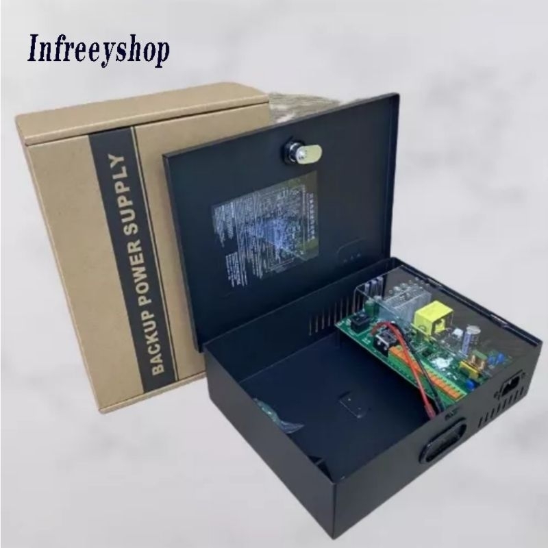 Jual UPS power supply 12V 10A 9ch buat kamera baterai backup power ...