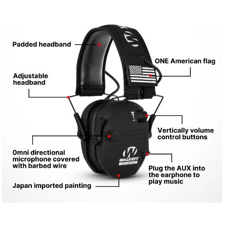 Jual Walker's Razor Slim Electronic Muff (Patriot Earmuff) | Shopee ...