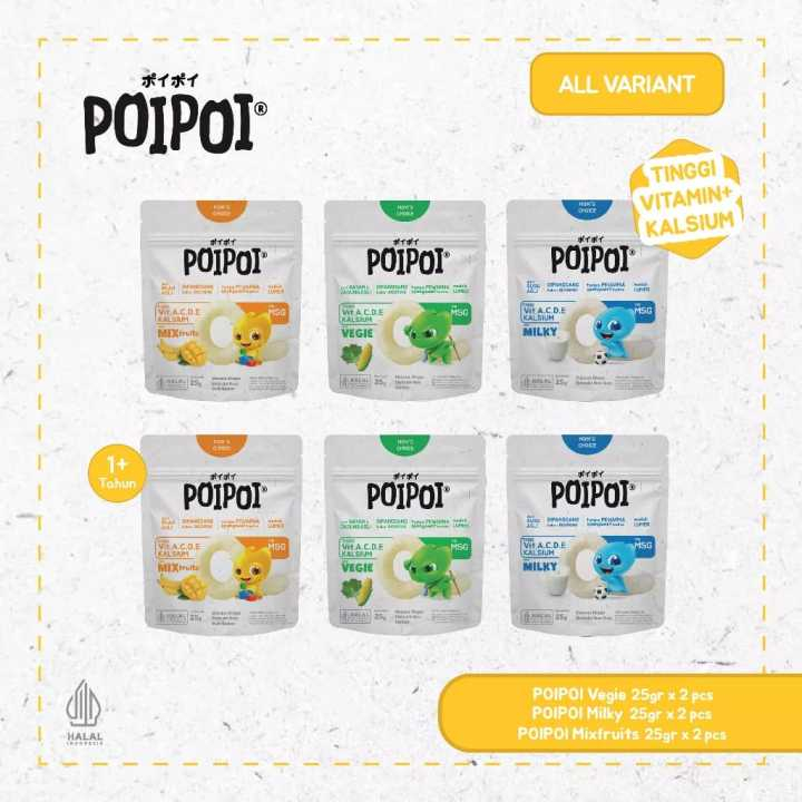 Jual POIPOI SNACK ANAK BERVITAMIN NO MSG 25GR | Shopee Indonesia