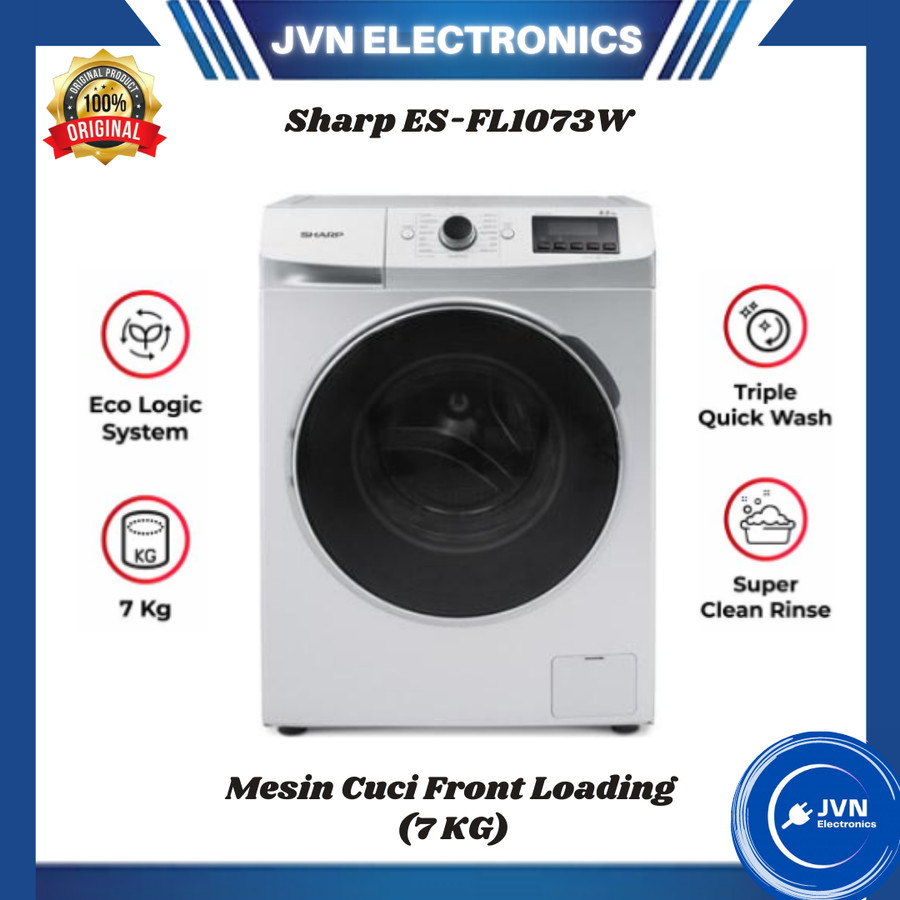 Jual Mesin Cuci Front Loading Sharp ES-FL1073W 7KG | Shopee Indonesia