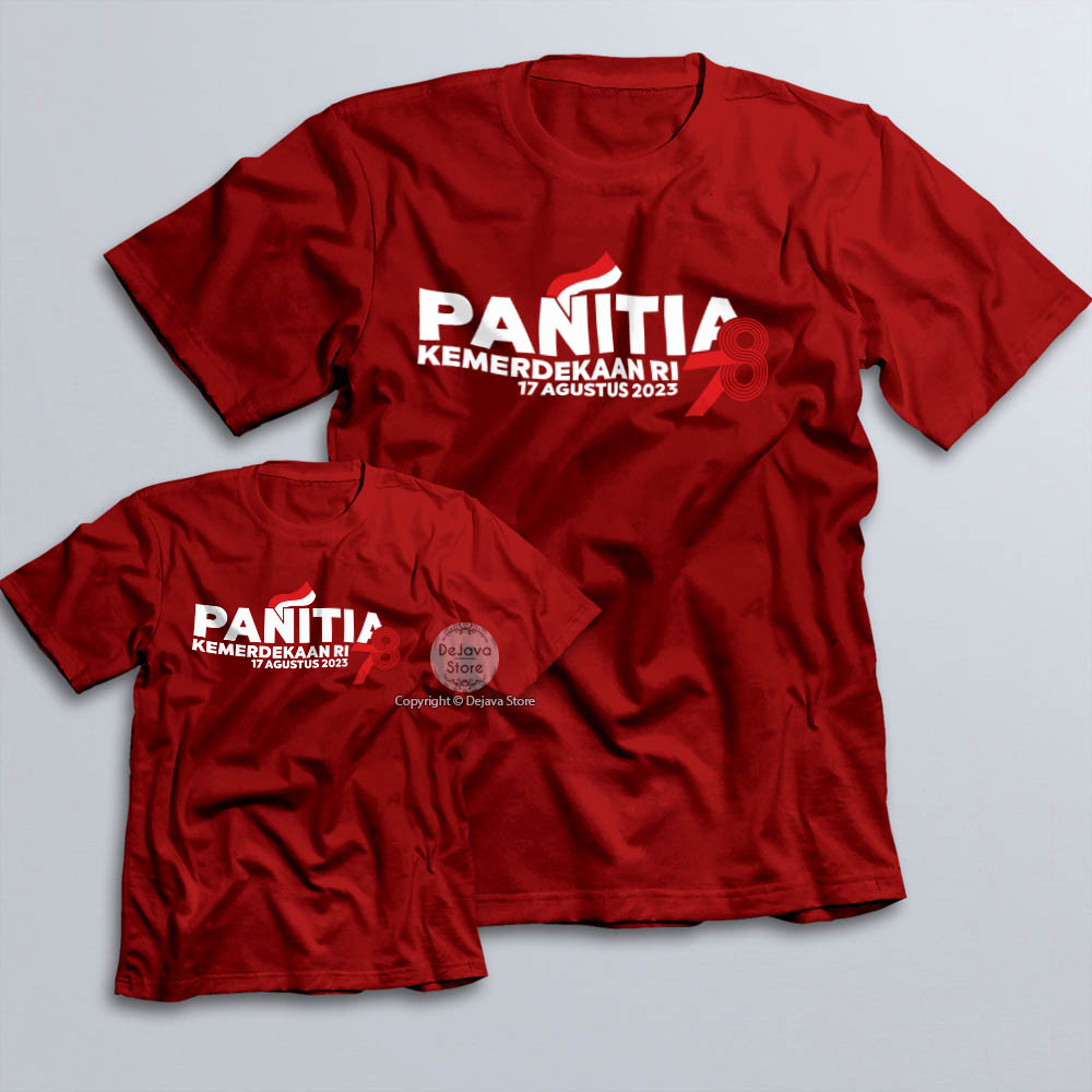 Jual Kaos HUT RI 78 Panitia Kemerdekaan RI 17 Agustus 1945 Baju Seragam Agustusan Keluarga ...