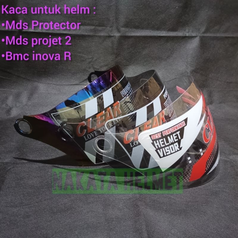 Jual Kaca Helm MDS Protector Projet2 BMC Inova R Bening Hitam Pelangi ...