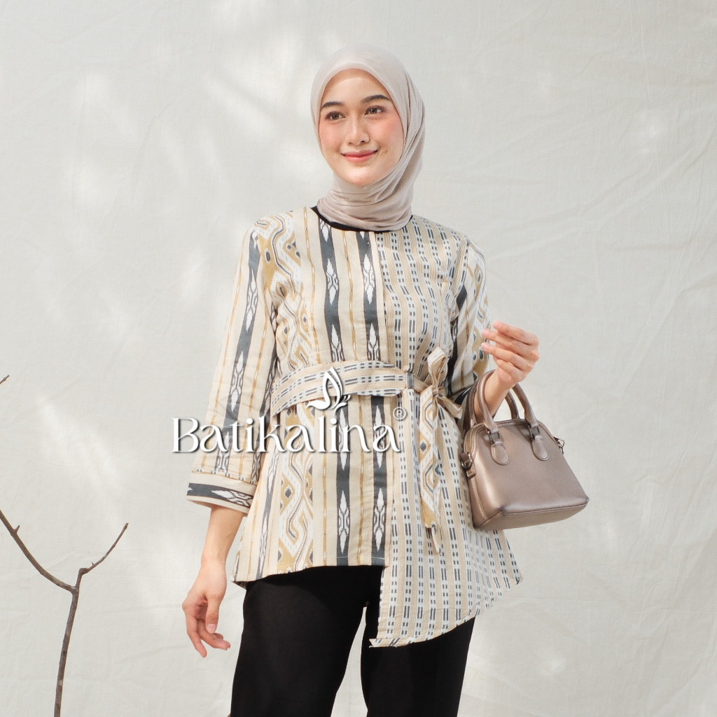 Jual Batik Alina Baju Batik Kerja Wanita Modern Atasan Blouse Batik ...