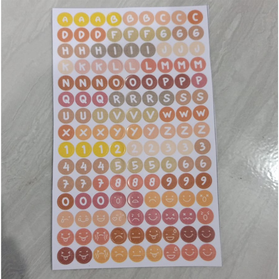 Jual Stiker Sticker Huruf Abjad Angka Multi Warna DIY Huruf Deco ...