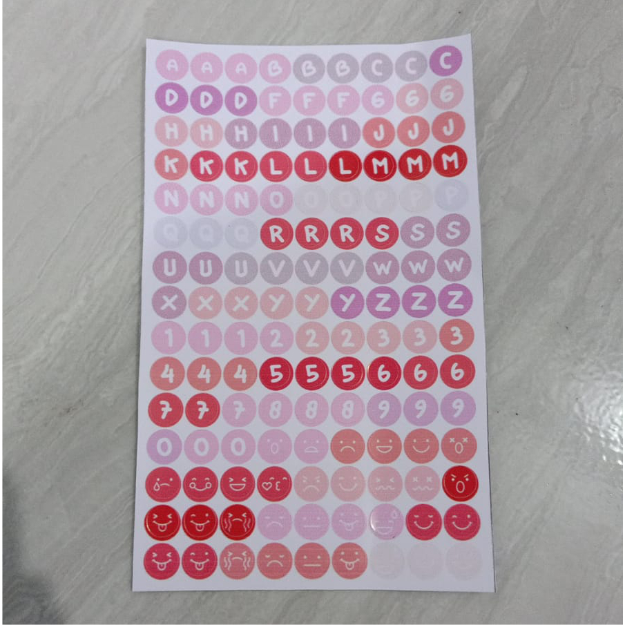 Jual Stiker Sticker Huruf Abjad Angka Multi Warna DIY Huruf Deco ...