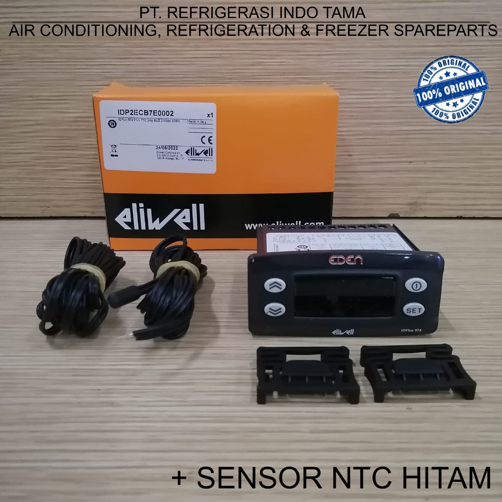 Jual ELIWELL 974 230V + Sensor NTC Hitam IDPLUS Digital Thermostat / Temperature Control ...