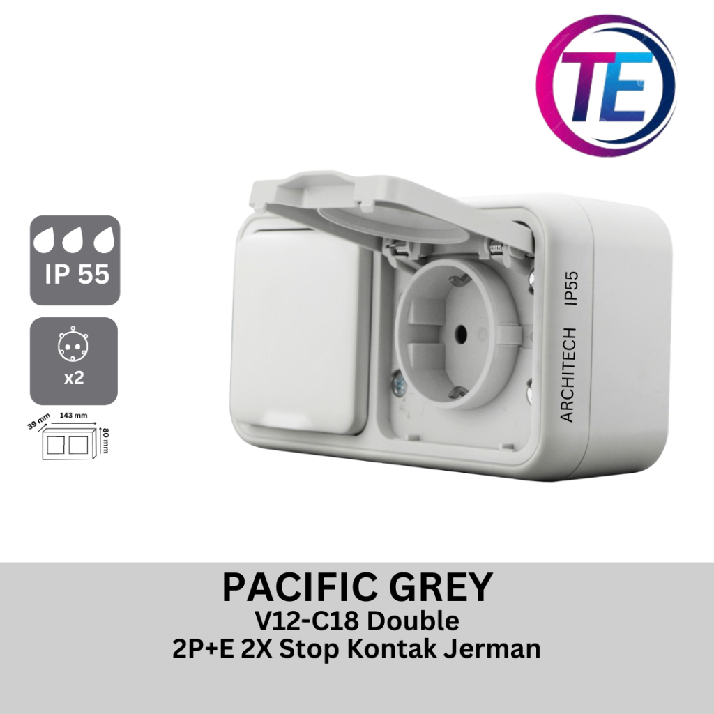 Jual ARCHITECH V12 SERIES PACIFIC Outdoor / saklar Stop Kontak V12 ...