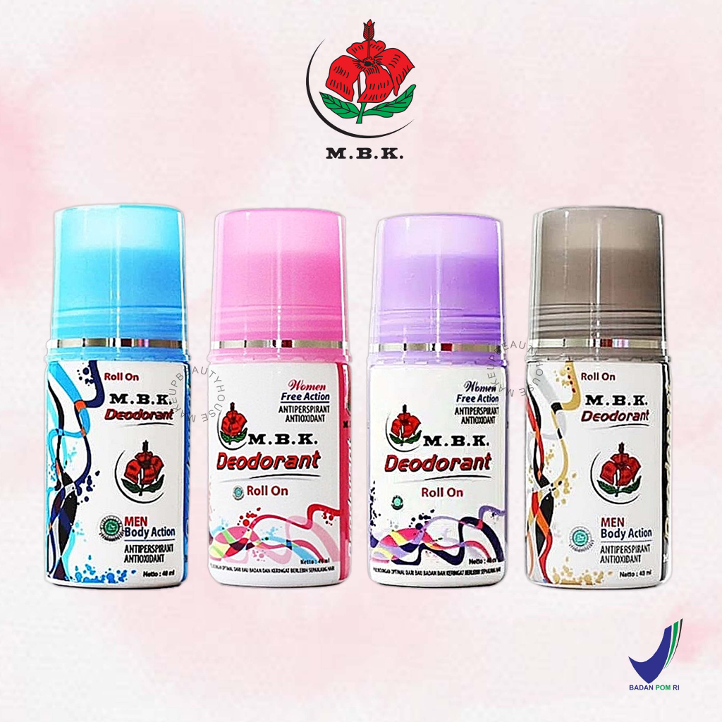 Jual MBK Deodorant Roll On Pria & Wanita 40 ml - Penghilang Bau Badan/Keringat | M.B.K | Shopee ...