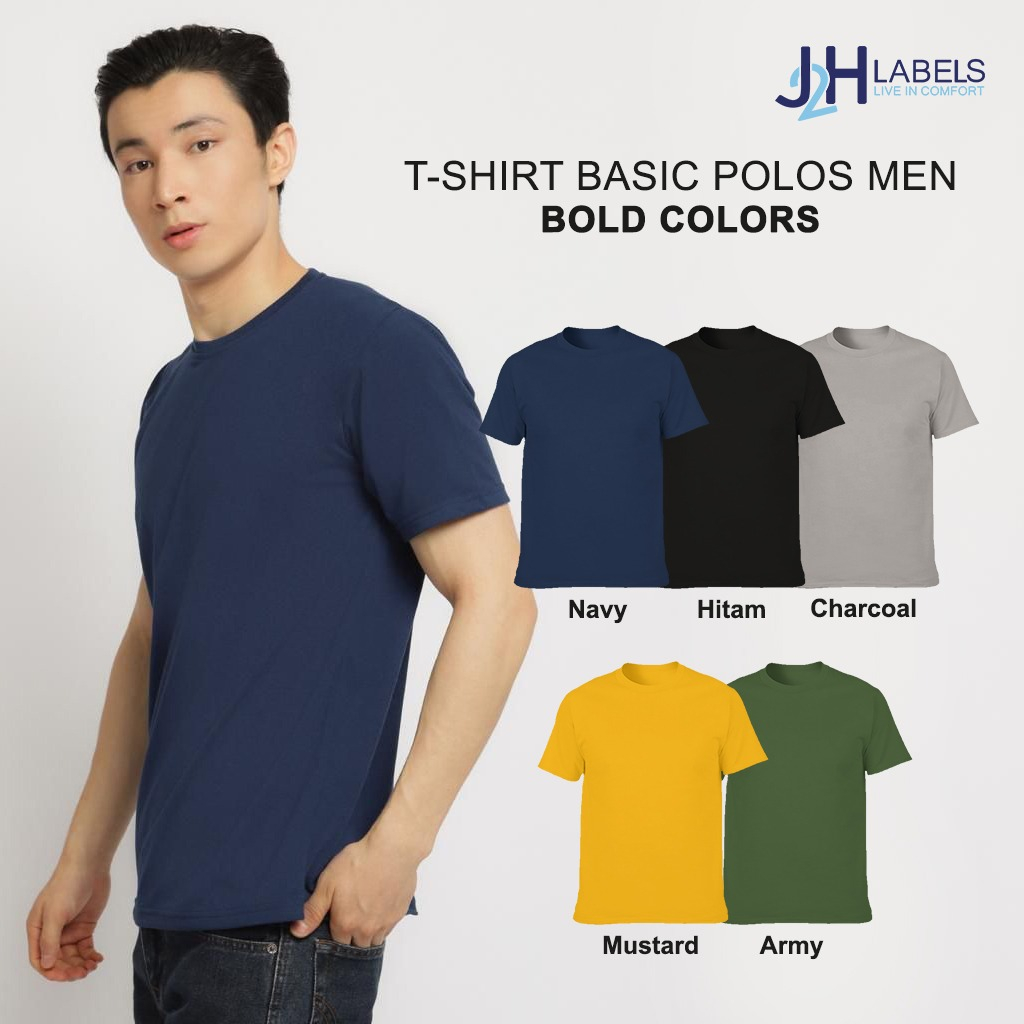 Jual JK LABELS - Tshirt Basic Polos - Men (Bold Colors) | Shopee Indonesia