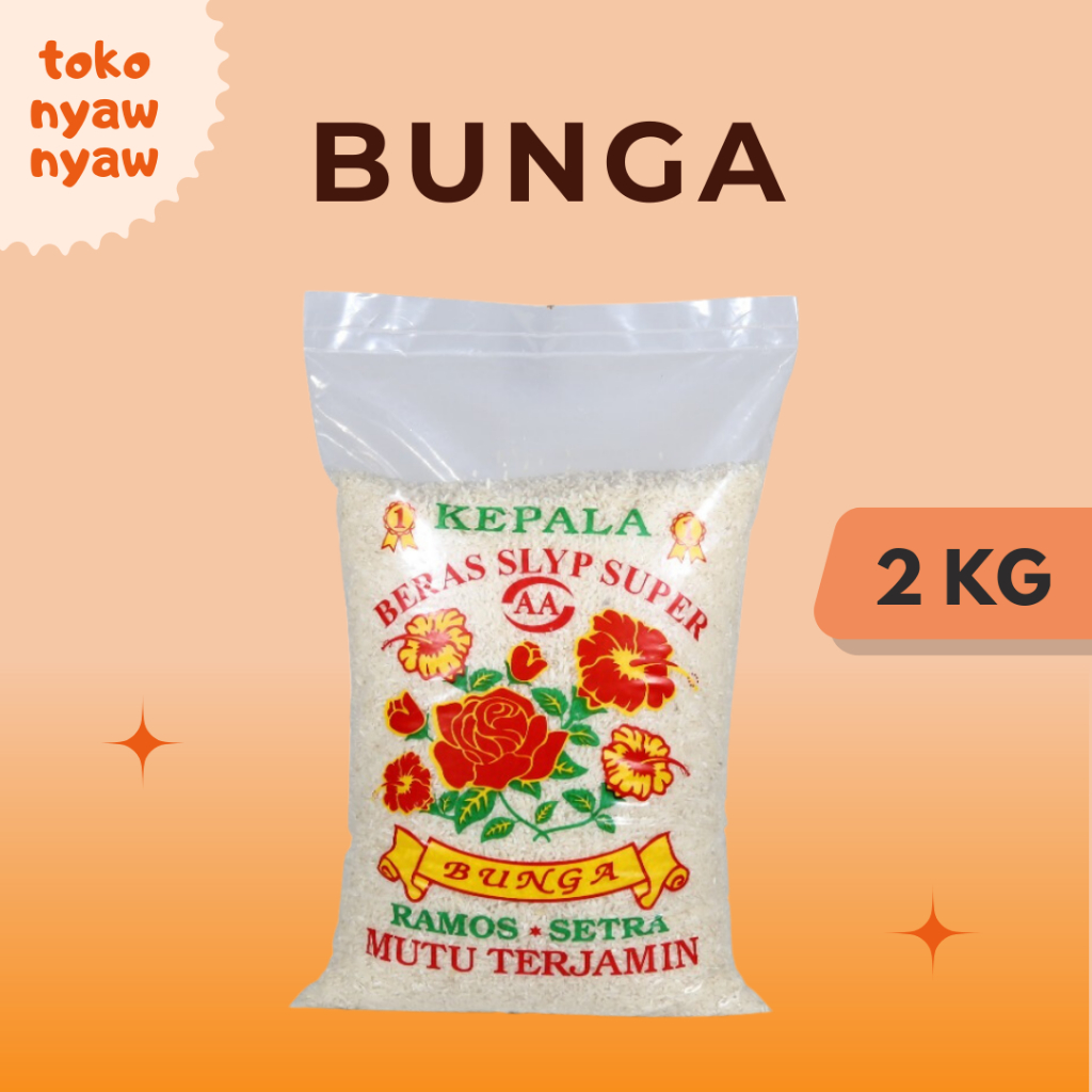 Jual Beras Bunga 2 kg / Beras Bunga 2kg / Beras Ramos Murah 2kg Sumbangan Beras Fitrah / Beras ...