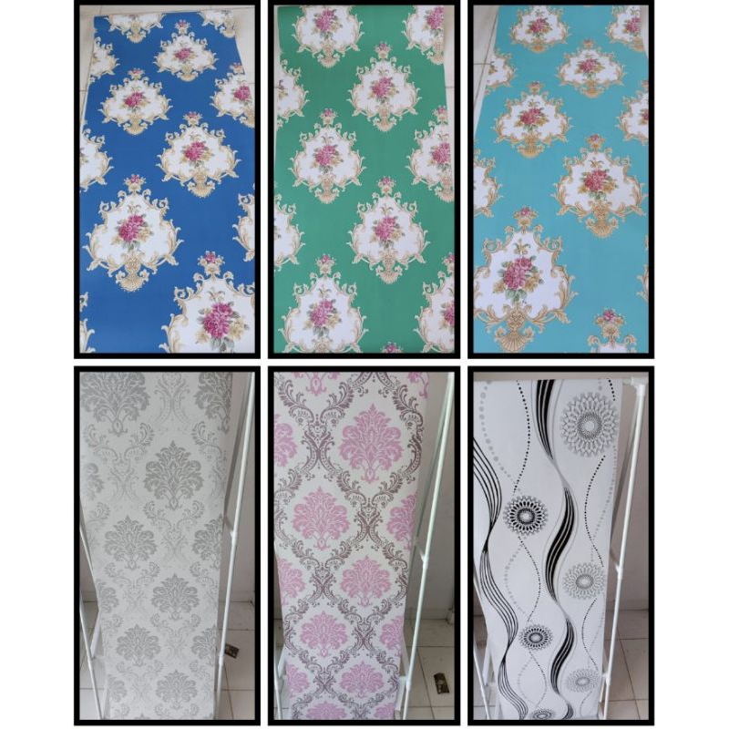 Jual Wallpaper sticker dinding 45cmx10m motif batik gh249 wallsticker wallpaper premium embos ...
