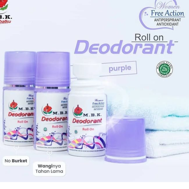 Jual MBK Deodorant Roll On Pria dan Wanita 40ml / Deodoran MBK Roll On / Penghilang Bau Badan ...