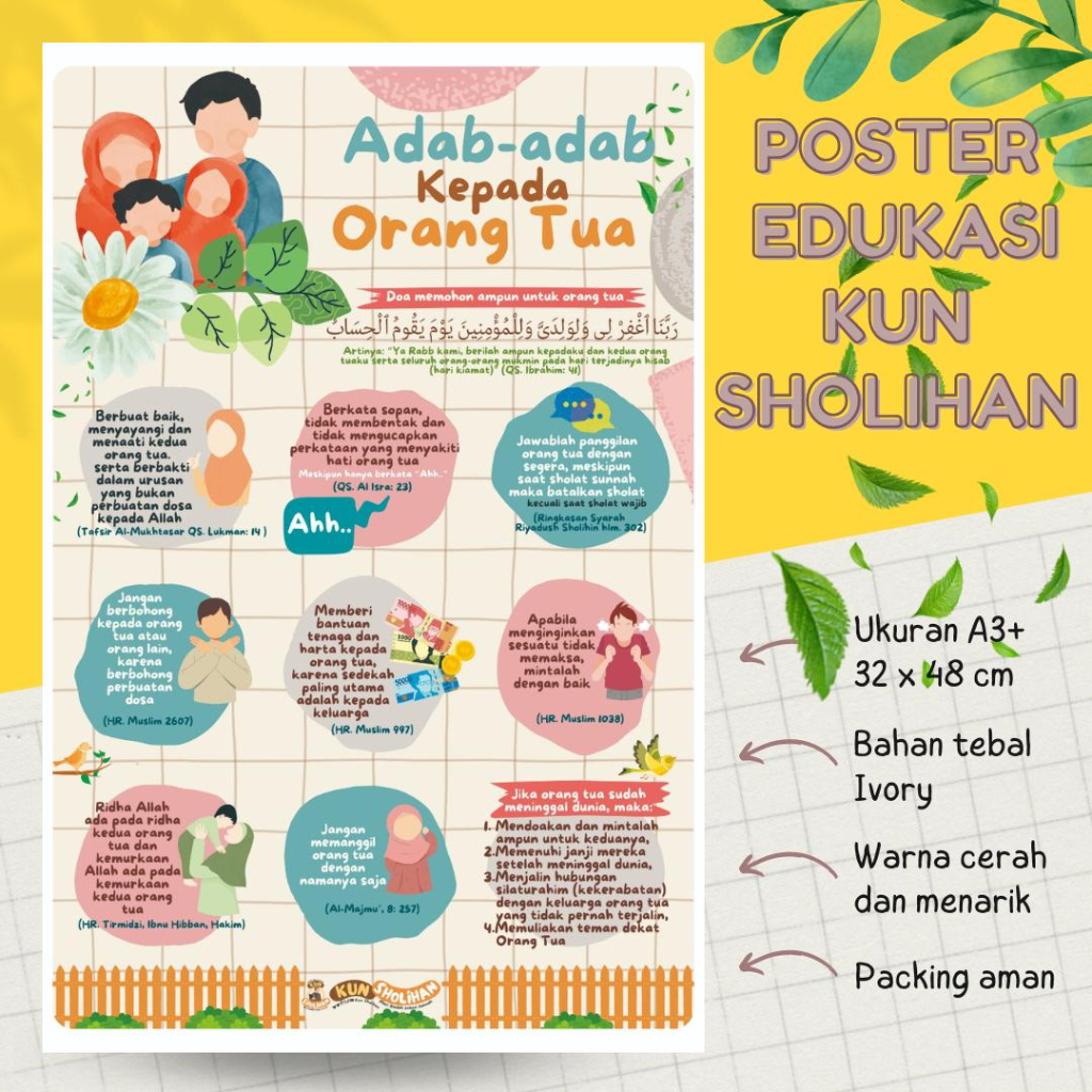 Jual Poster Adab-Adab Kepada Orangtua | Shopee Indonesia
