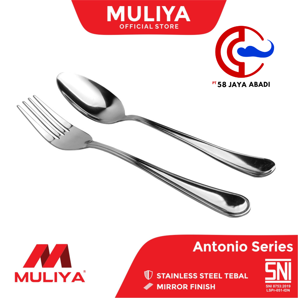 Jual [COD] Sendok Antonio (6 PCS) Series Muliya Mirror Finish Tebal ...
