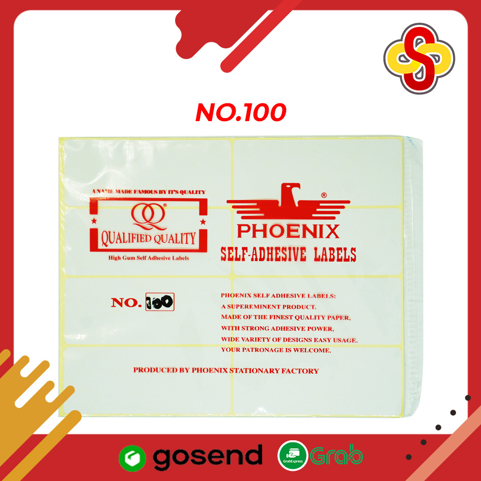 Jual Stiker Label Harga / Label Undangan Nama Phoenix No.100 (38 x 95 ...