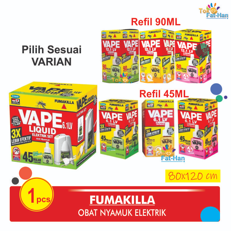 Jual FUMAKILLA Alat Elektrik Liquid SET Alat Plus Reffil 45Malam - Obat ...