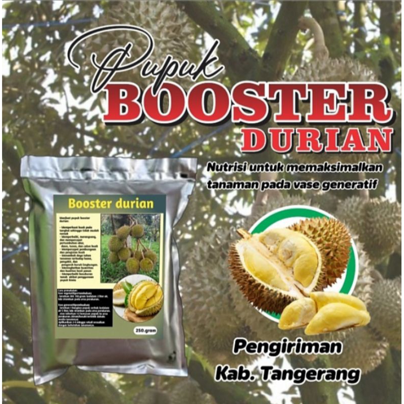 Jual Pupuk Booster Durian perangsang bunga dan pelebat buah anti rontok 250 gram | Shopee Indonesia