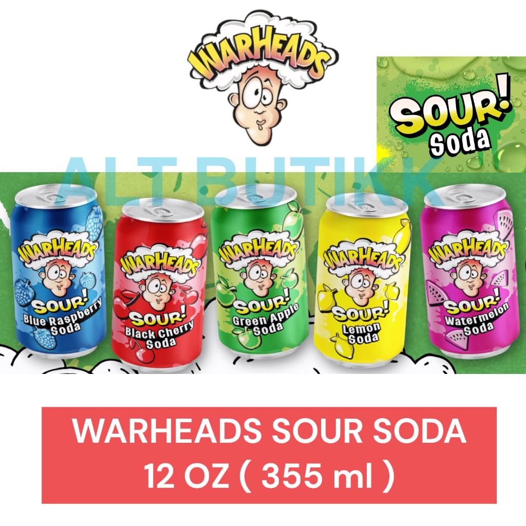 Jual WARHEADS SOUR SODA 355 ML | WARHEAD FLAVORED SOFT DRINK | PRODUCT ...