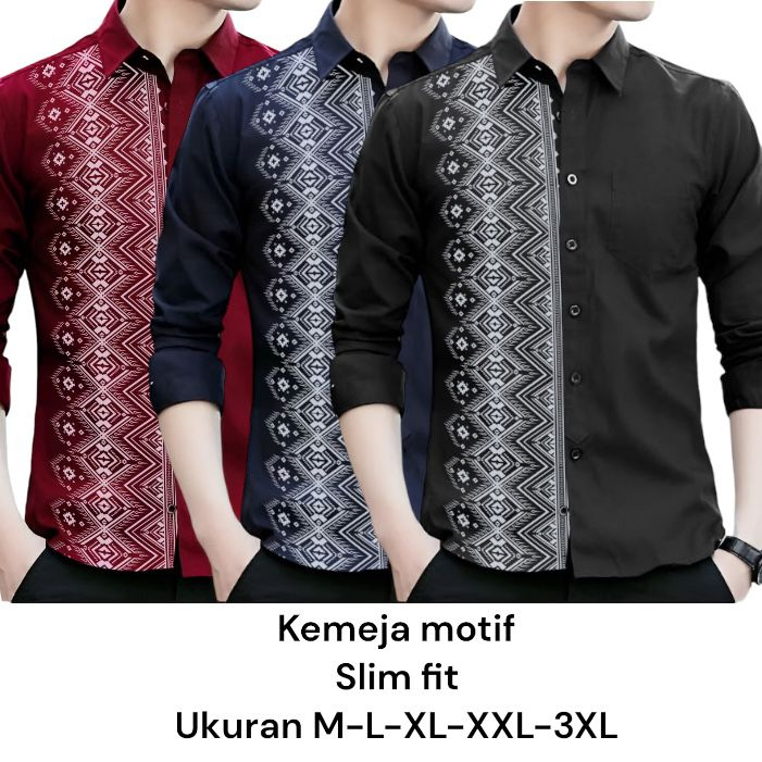 Jual NEW FASHION KEMEJA HANAFI MOTIF BATIK / HEM PRIA KEREN TAMPILAN ...