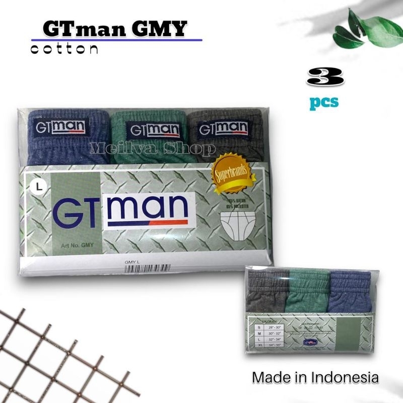 Jual (1Box) Celana dalam Gt man GMY | Cd pria dewasa karet kerut ...