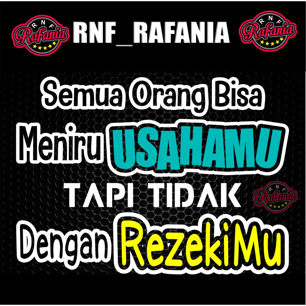 Jual STIKER KACA PINTU SEMUA ORANG BISA MENIRU USAHAMA TAPI TIDAK ...