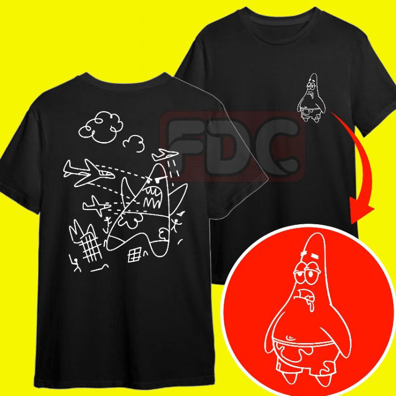 Jual KAOS T-SHIRT BAJU DISTRO TANDA TANGAN PATRICK STAR | Shopee Indonesia