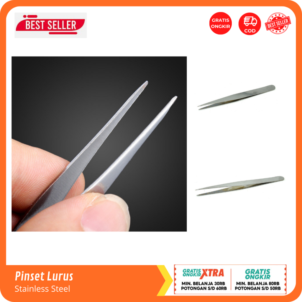 Jual Pinset Lurus Alat Jepit Stainless Steel Laboratorium | Shopee ...