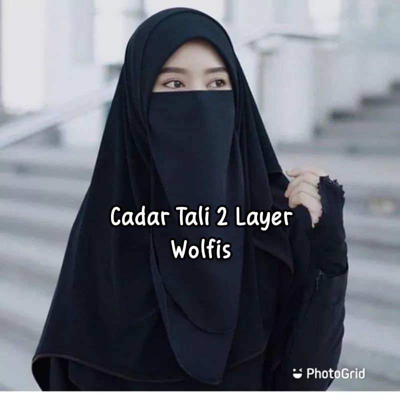 Jual Cadar Tali dan Cadar Karet 2 Layer Wolfis Tanpa Jahitan di bawah Mata | Shopee Indonesia