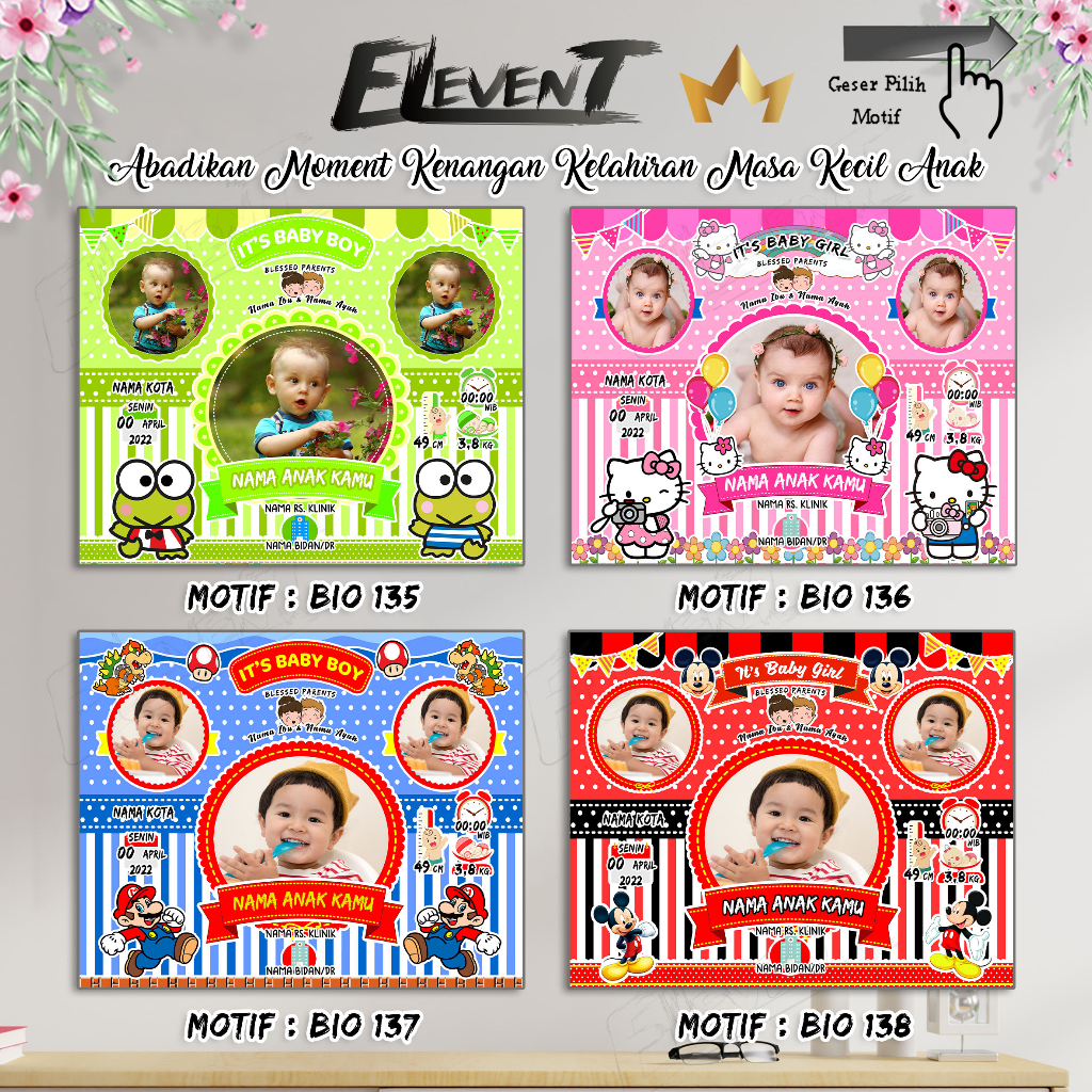 Jual Bikin Biodata Bayi Kayu 30x40cm Foto Gantung Hiasan Dinding ...