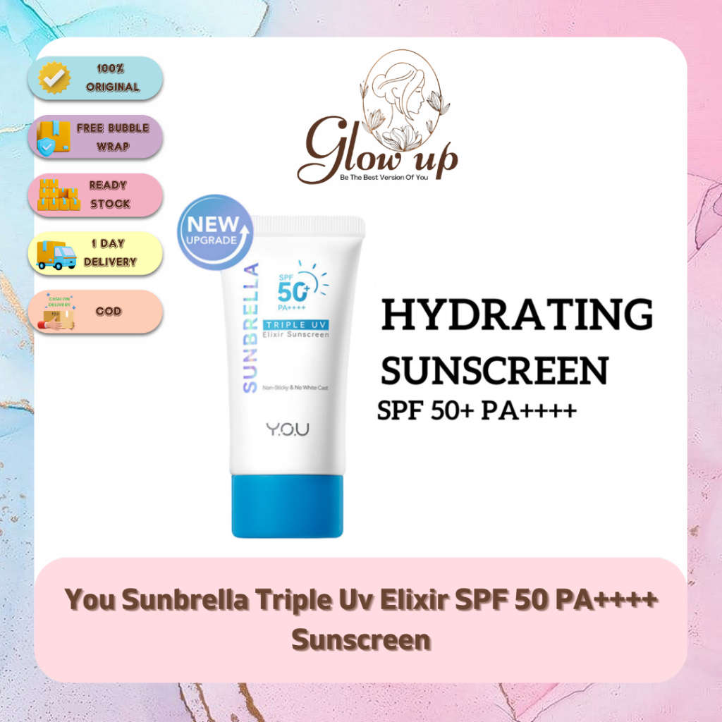 Jual YOU Triple UV Elixir Sunscreen SPF 50+ PA++++ | Tabir Surya Control Oil Niacinamide ...