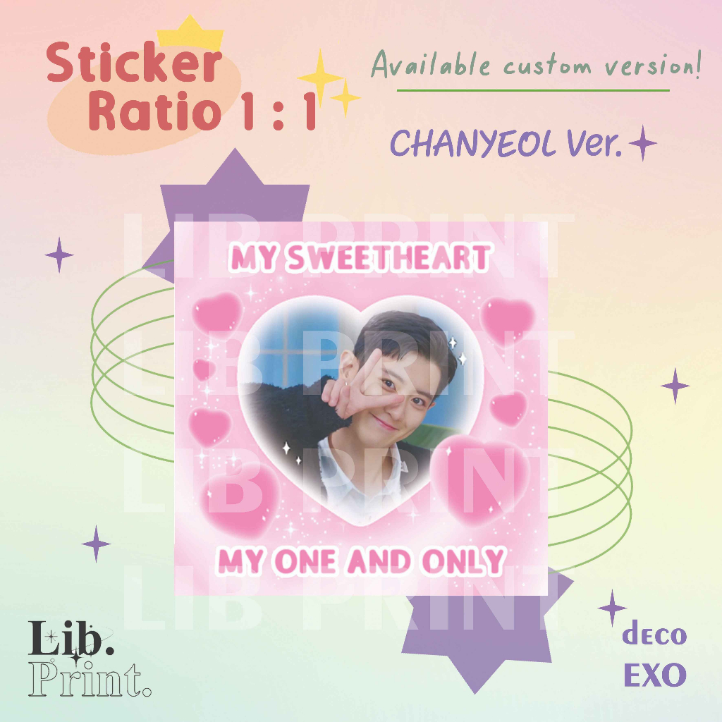 Jual STICKER DECO KPOP CUSTOM / STICKER EXO SWEETHEART KPOP CUSTOM ...