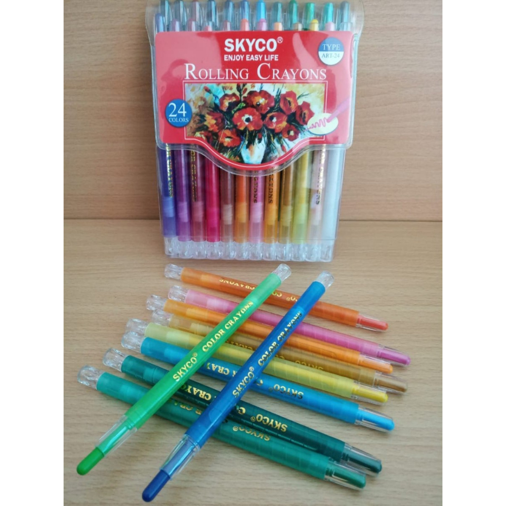 Jual Rolling Crayon Skyco Art 24 / crayon putar skyco art 24 | Shopee ...