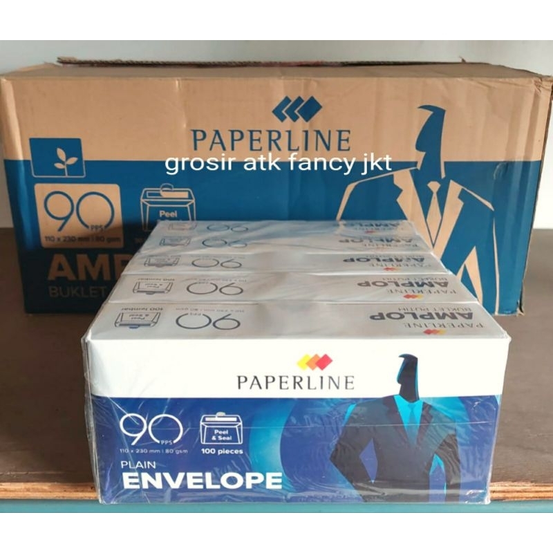 Jual ( 5 Pak ) 90 polos Amplop Paperline 90 PPS APS airmail ( 110 x 230 ...
